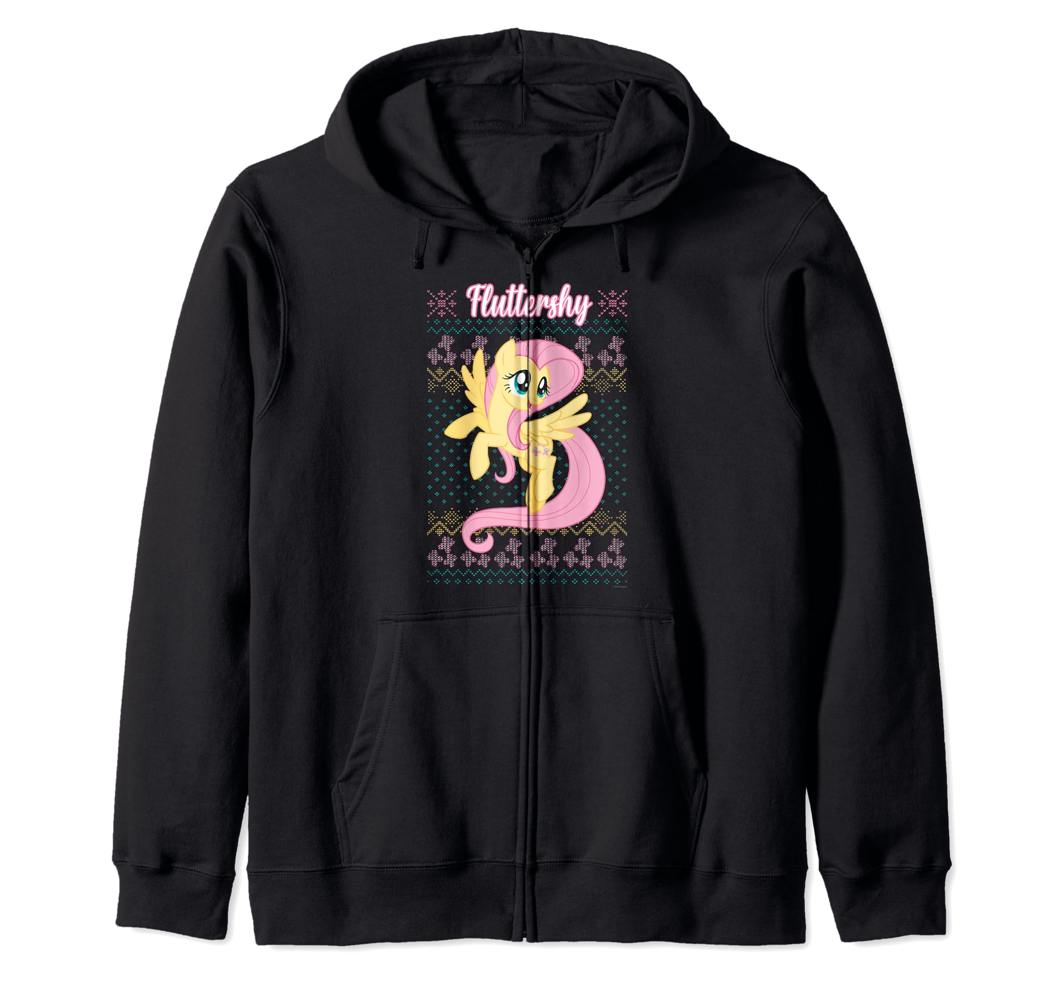 My Little Pony Fluttershy Christmas Ugly Sweater Zip Hoodie