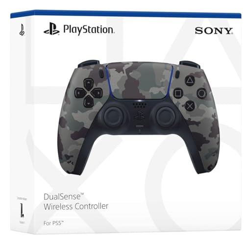 PlayStation Sony 5 DualSense Wireless Controller - Gray Camouflage (Renewed)