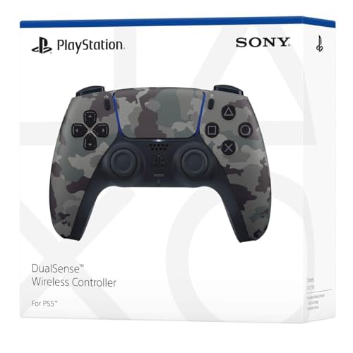 PlayStation Sony 5 DualSense Wireless Controller - Gray Camouflage (Renewed)