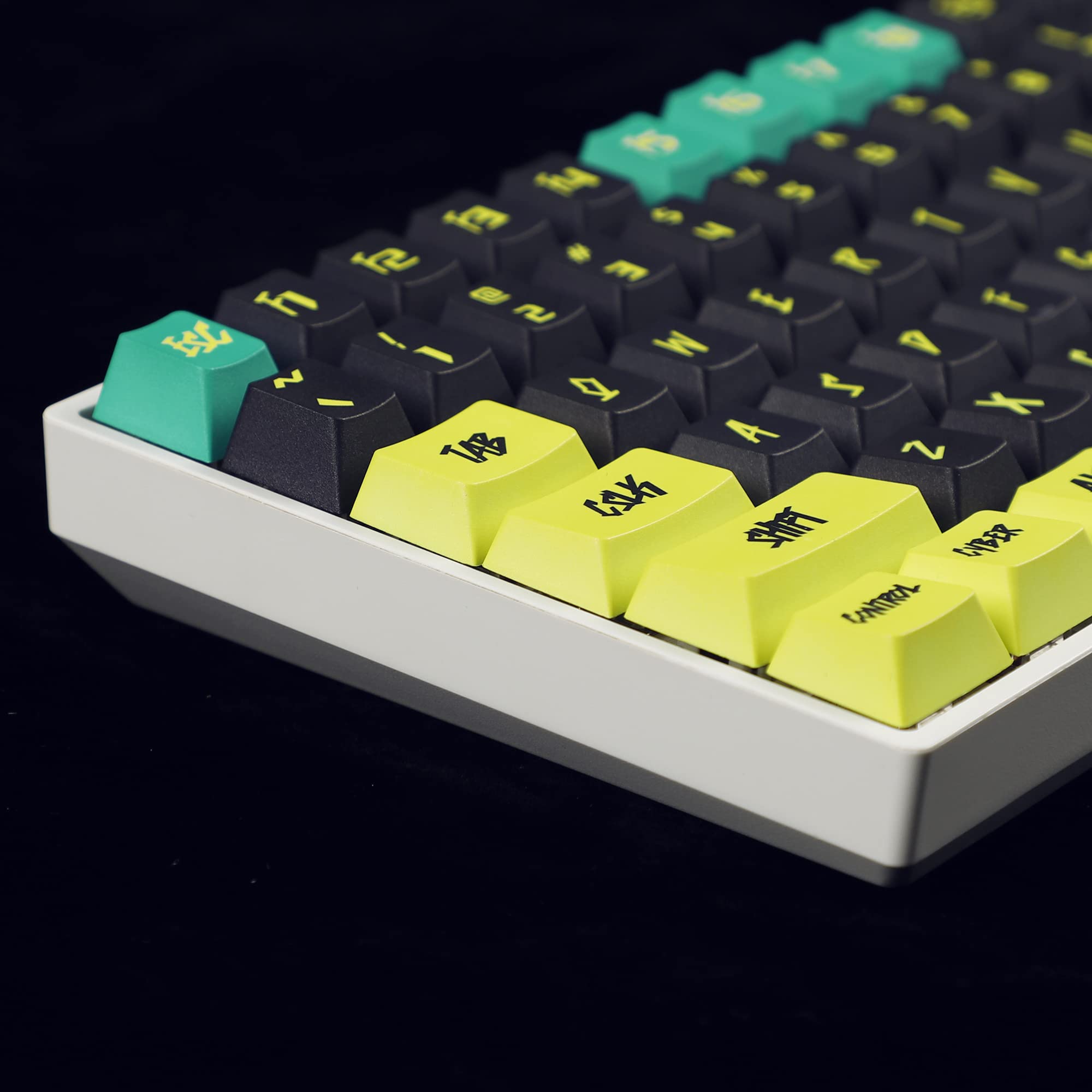136 Key Cyber Style Cherry Profile Five Side Dye Sub Keycaps PBT Key caps for TKL 61 64 68 75 87 96 104 108 Keychron MX Keyboard