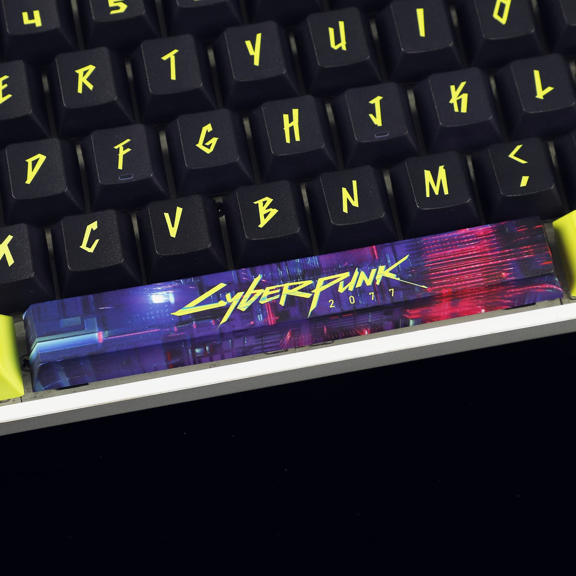 136 Key Cyber Style Cherry Profile Five Side Dye Sub Keycaps PBT Key caps for TKL 61 64 68 75 87 96 104 108 Keychron MX Keyboard