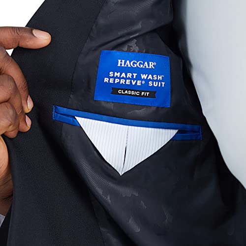 Haggar Men's Smart Wash Performance Classic Fit Big &Tall Suit Separates-Pants, Midnight Jacket-B&T, 54R