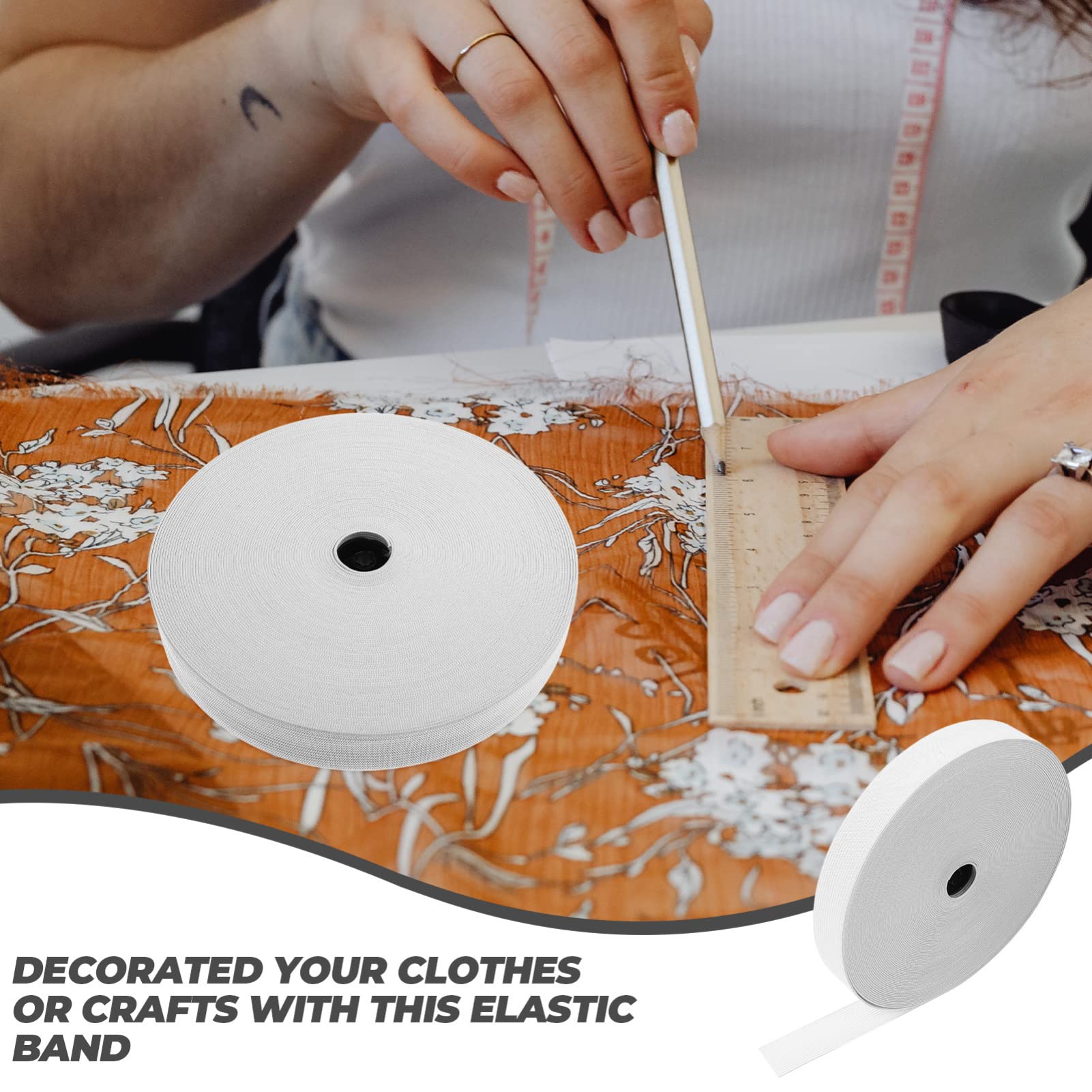 Ciieeo 1 Roll Elastic Band Kintting Waist Band Fold Over Elastic Ribbon Creative Dresses for Pregnant Women Clothes Elastic Strap White Pregnant Woman Sewing Supplies Thicken Polyester