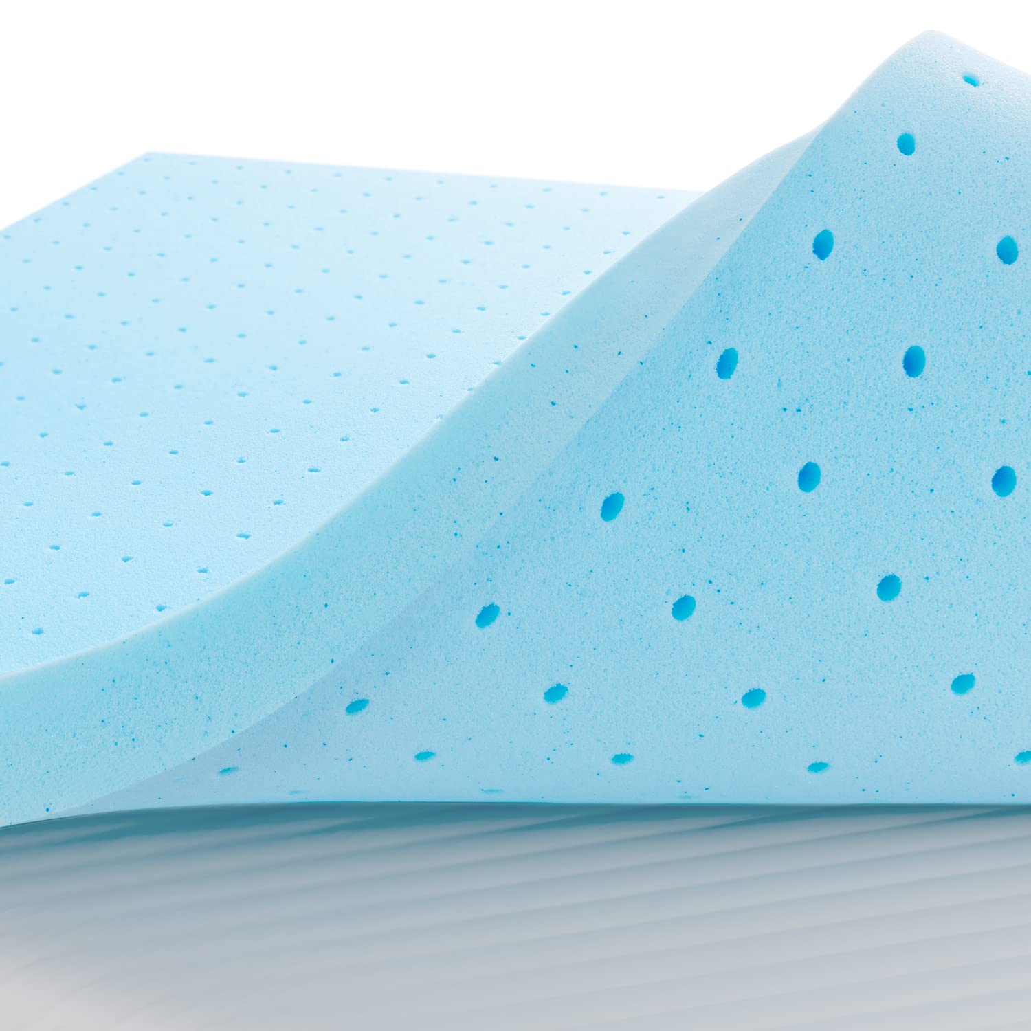 Maxzzz Queen Mattress Topper,2 Inch Ventilated Design Memory Foam Queen Mattress Topper,Cooling Gel Infused Swirl Foam Pad for Pressure Relief Back Pain, CertiPUR-US Certified