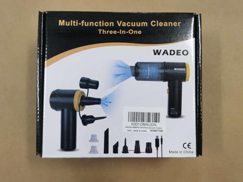 WADEO Handheld Vacuum Cordless, Car Vacuum Cordless Rechargeable 9000Pa, Hand Held Vacuum, Mini Vacuum with Blower, Portable Car Vacuum with LED Light, Wireless Vacuum Cleaner for Home Pet & Office