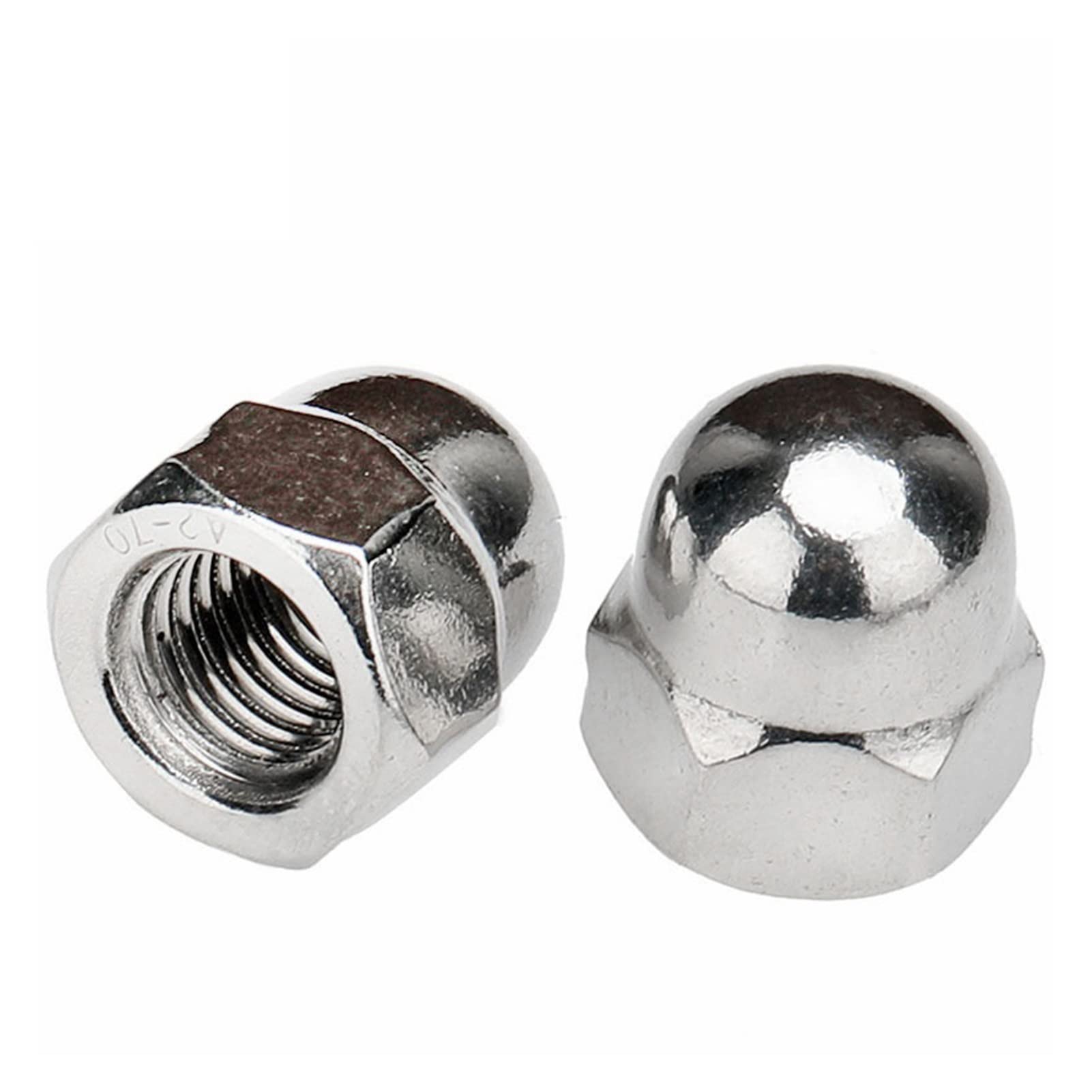 TNDYIG 10pcs/lot Acorn Cap Nut M3 M4 M5 M6 M8 M10 M12 M14 M16 M18 A2-70 Stainless Steel Decorative Cap Nuts Caps Covers (Size : M5)