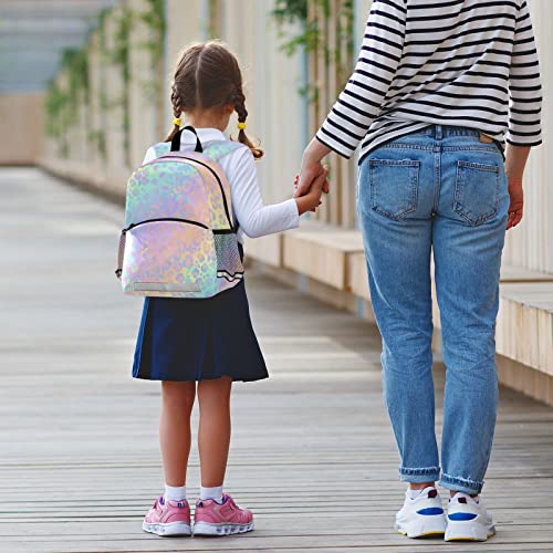 Kids Backpack for boys Toddler Bags Rainbow Leopard Rose Gold Cheetah Children Preschool Kindergarten Small 3-7 Years Old Chest Strap