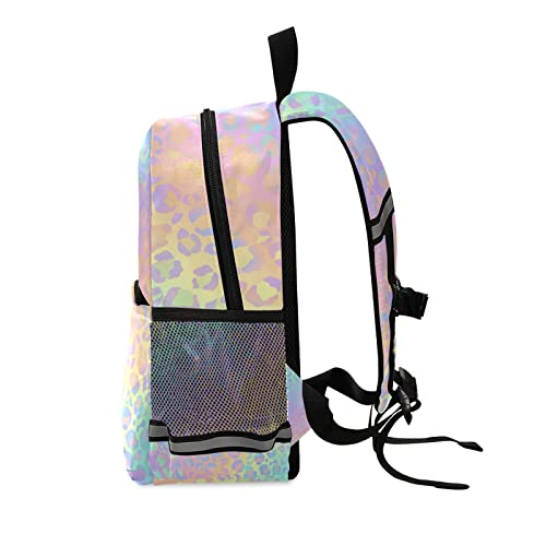 Kids Backpack for boys Toddler Bags Rainbow Leopard Rose Gold Cheetah Children Preschool Kindergarten Small 3-7 Years Old Chest Strap