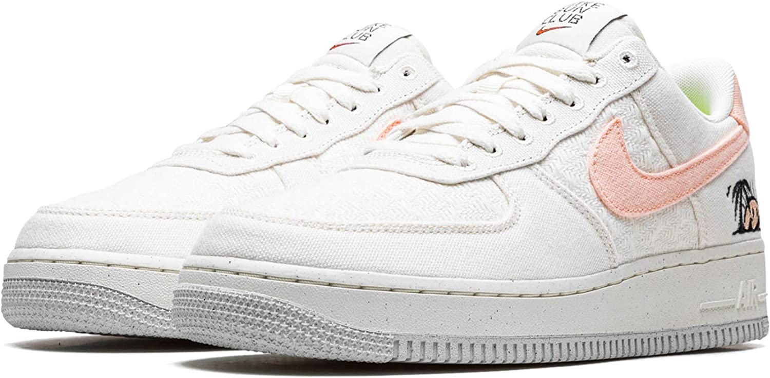 NIKE Women's Air Force 1, Arctic Orange Black Sail, 8.5