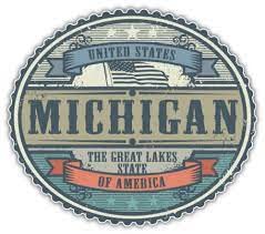 STICKY DUDE | Michigan USA State Solid Sticker Vinyl Waterproof 5" | Yeti Cup Cooler Box Decal Car Laptop Wall Window Bumper