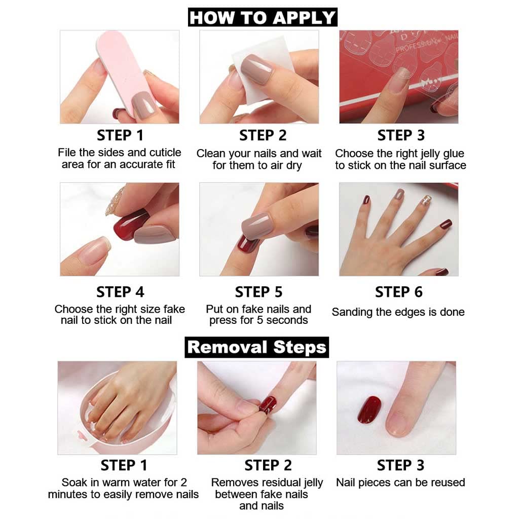 RikView Fall Press on Nails Long Acrylic Almond Fake Green Full Cover For Women
