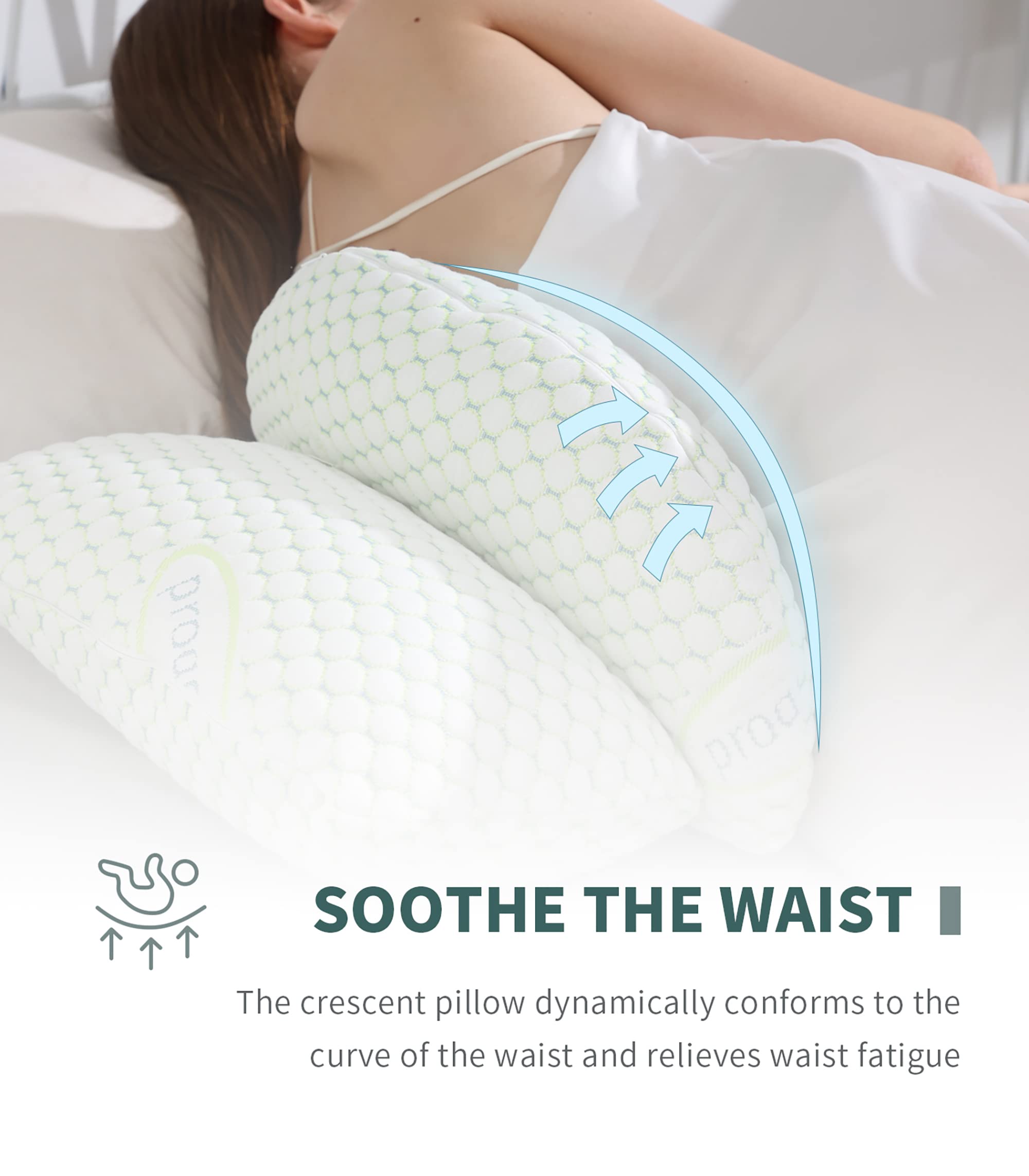Oternal Pregnancy Pillows for Sleeping, Multipurpose Cuddle Pillow Pregnancy Must Haves, Ultra Soft Comfortable Maternity Pillow for Abdomen, Leg, Hip Support
