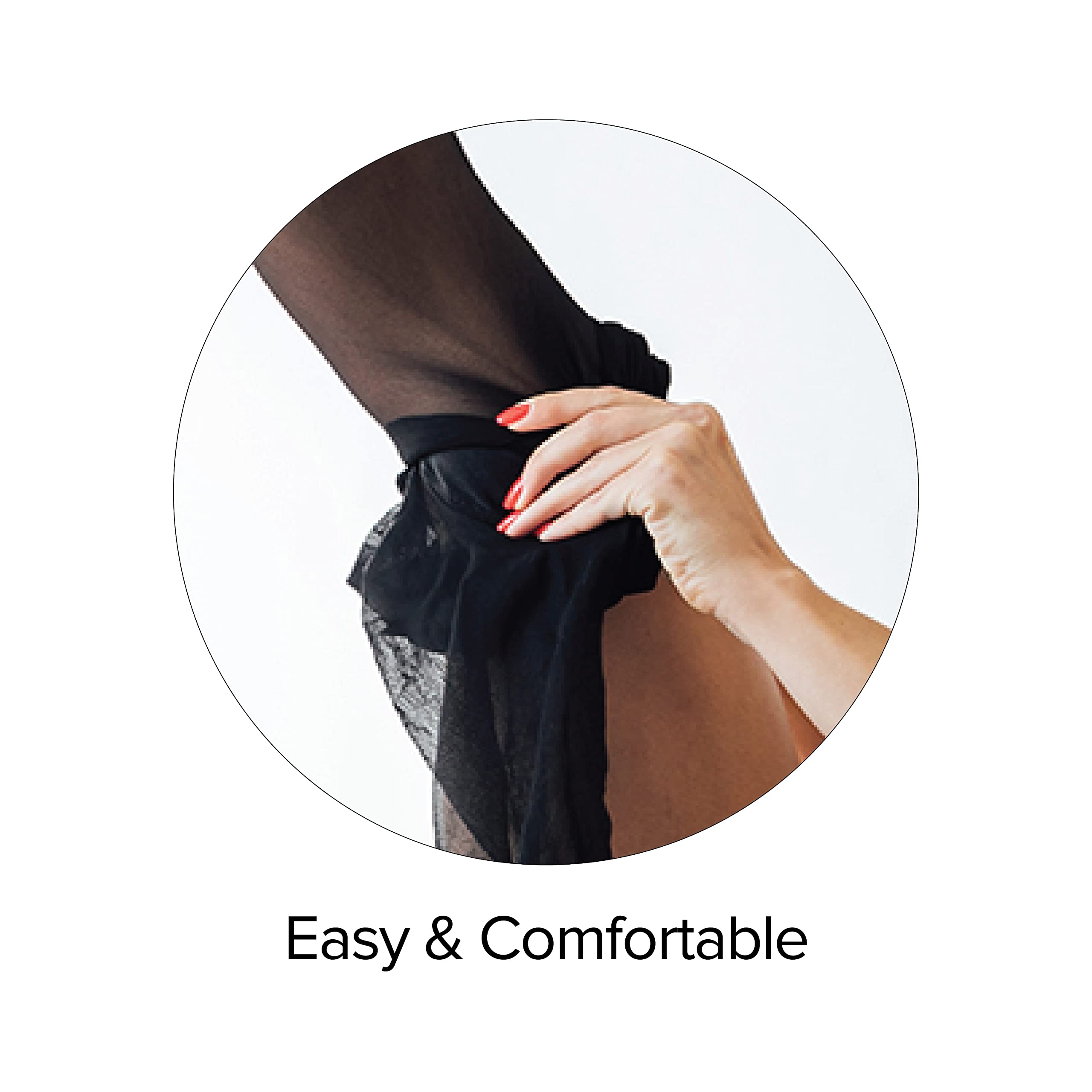 TouchUps Ultra Sheer Stocking Silk Reflections Control Premium Pantyhose Sheers Stockings (as1, alpha, xx_l, regular, regular, White)
