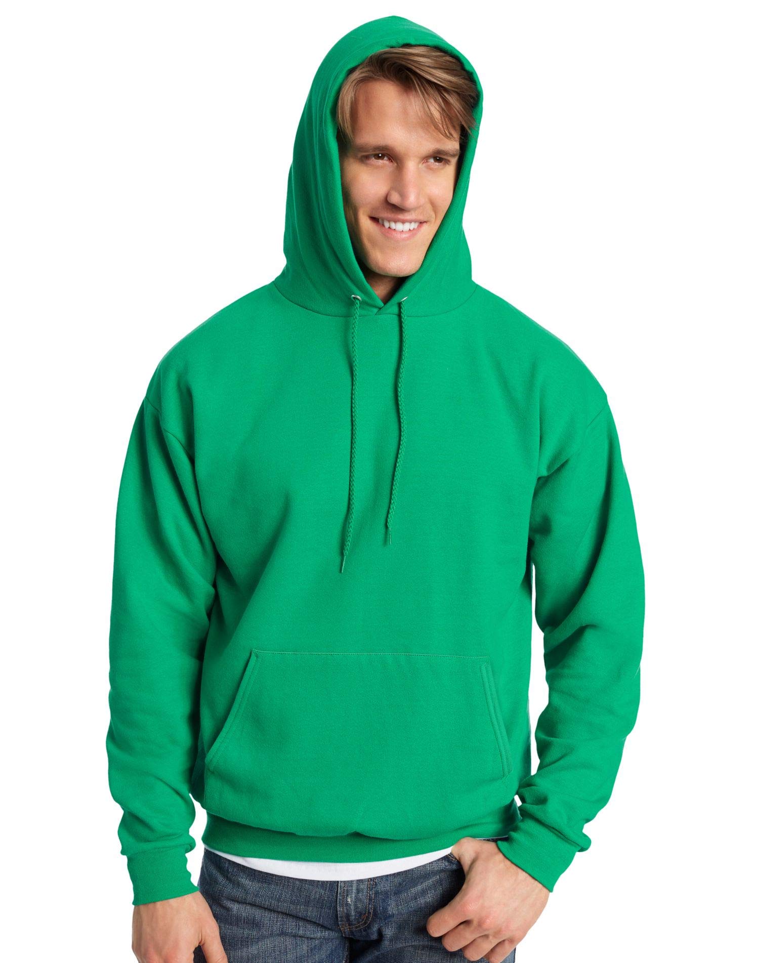 Hanes Mens Ecosmart Hooded Sweatshirt, 3XL, Athletic Yellow