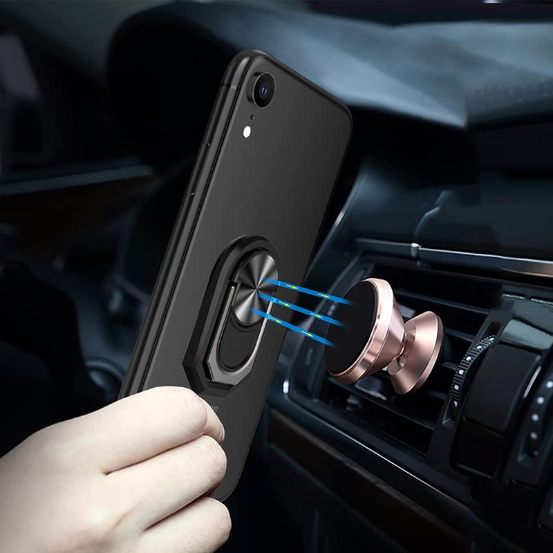 for Oppo Reno 6 Pro+ 5G Ultra Thin Phone Case + Ring Holder Kickstand Bracket, Gel Pudding Soft Silicone Phone for Oppo Reno 6 Pro Plus 5G 6.55 inches (RedRing-B)