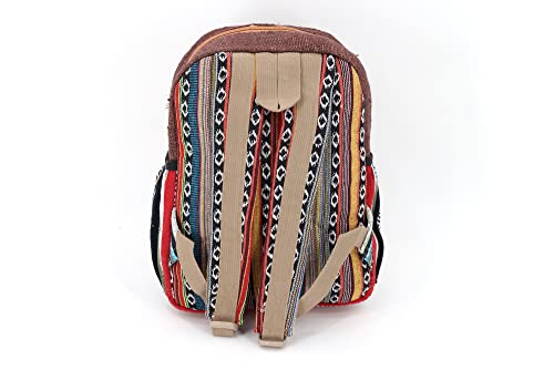 Unique Hand Print Mini Hemp Backpack Small Back Pack Hippie Bag Pack Festival Bag Pack 100% Hemp|100 VEGAN| FAIR TRADE | Handmade with Love