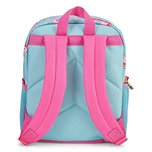 Peppa Pig Glitter Floating Confetti Backpack for Girls, Pre-school bookbag with Front Pocket, 12β Bookbag w/Padded Back and Adjustable Shoulder Straps