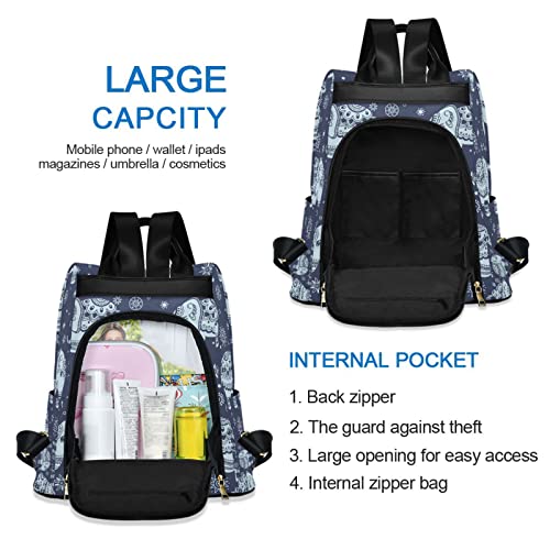 Women Travel Backpack Anti Theft Rucksack Elephant Forest Animal Boho Casual Daypacks Lightweight Backpack(228cr2b)