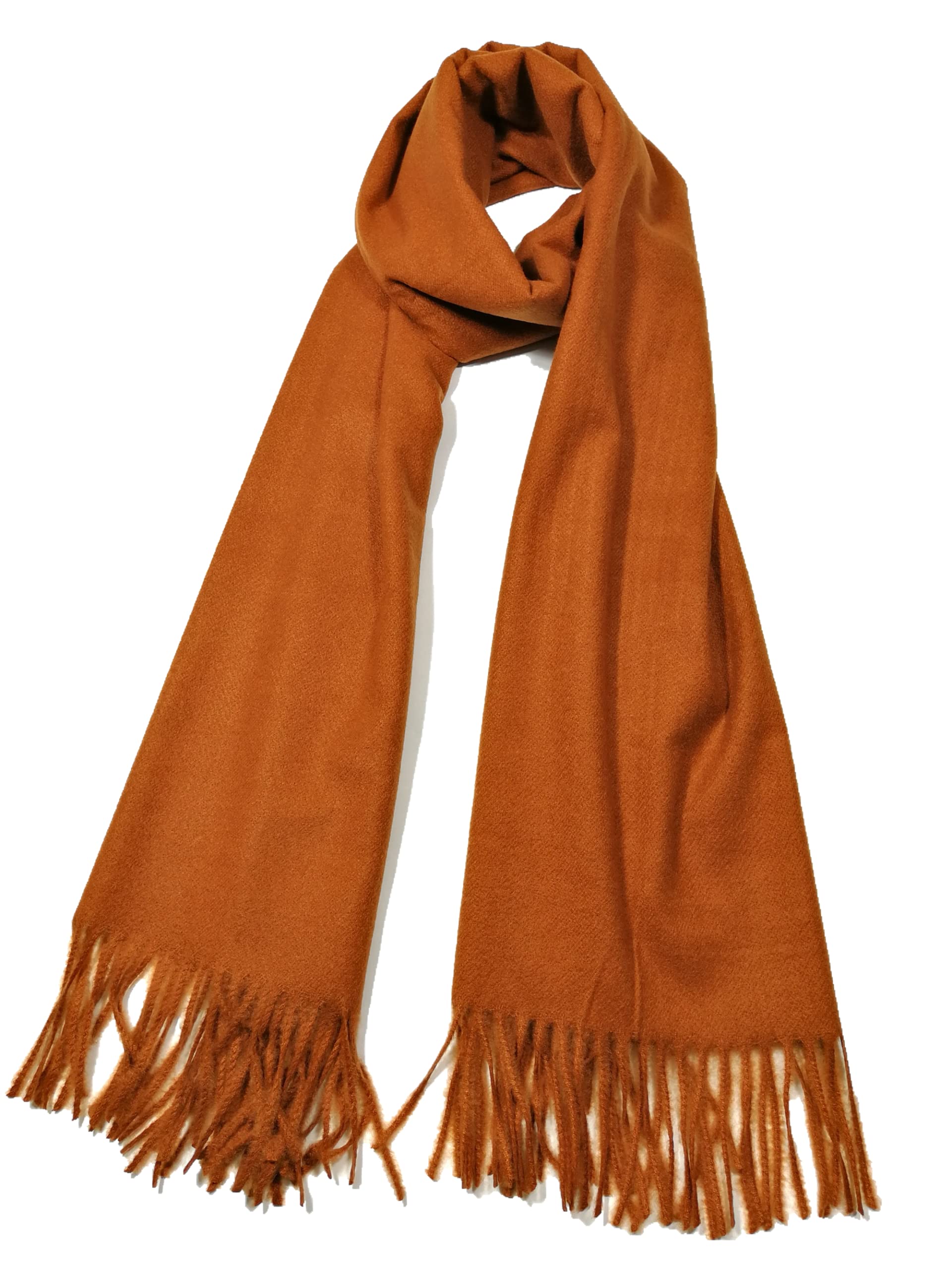 Shanlin Large Size Unisex Imitation Cashmere Winter Scarves for Men and Women (Caramel)