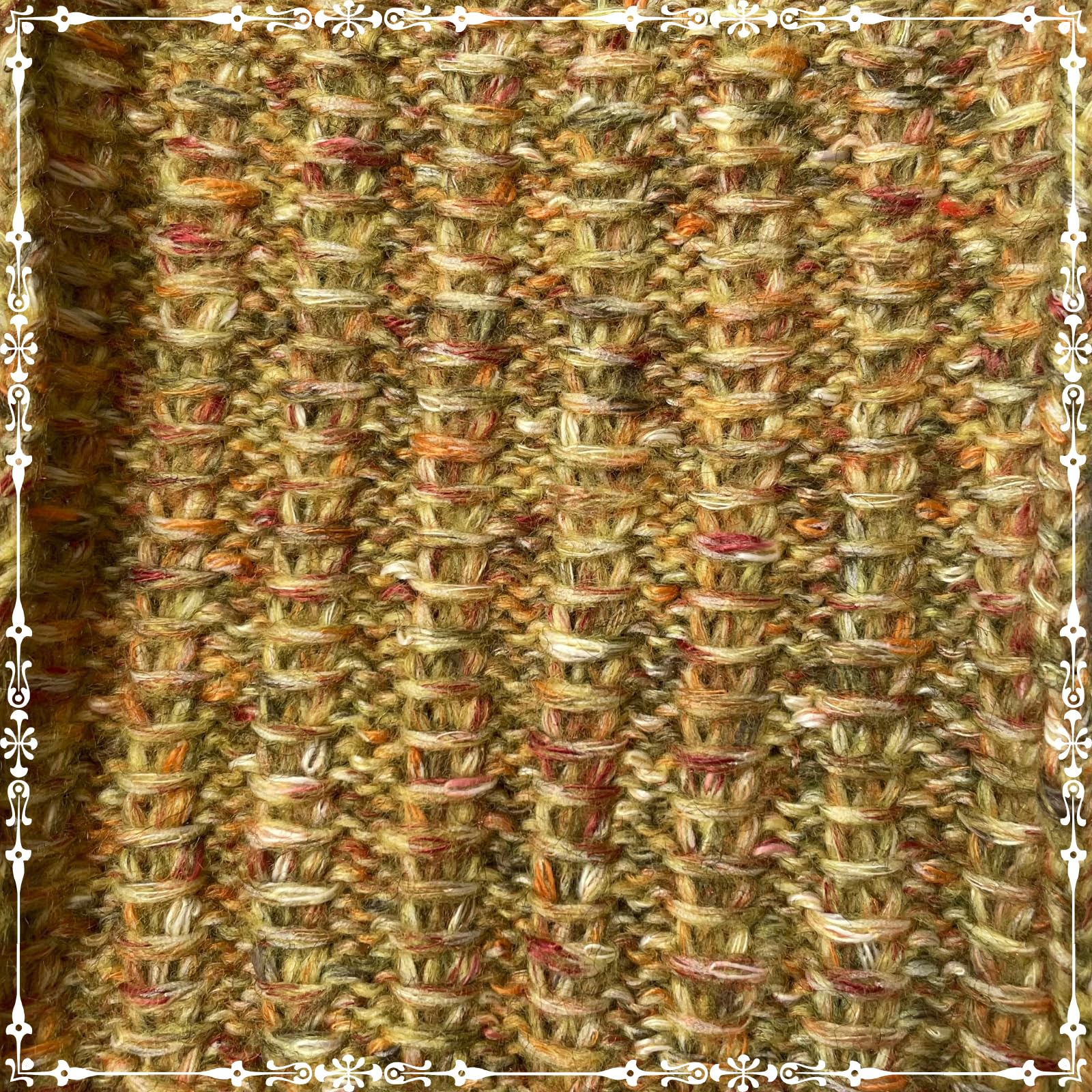 Cotton Alpaca Tweed Alpaca Yarn for Crocheting, 4 Skeins, 588Yds/200G, Free Patterns - Tweed Yarn for Knitting - 3 DK Light Worsted Weight - Pear Green