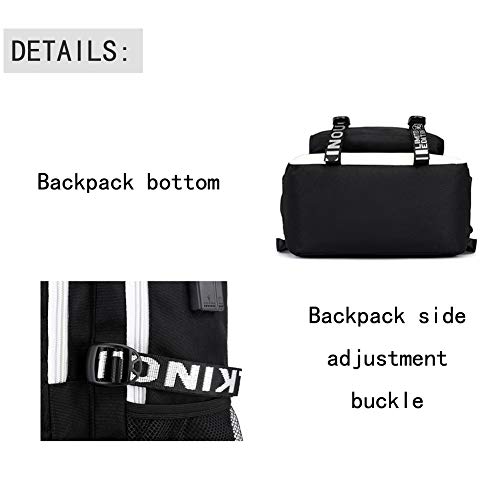 Gmoke Cartoon Canvas Laptop Backpack for Teen, Backpack for Women Men with USB Charging Port. (Blue8)