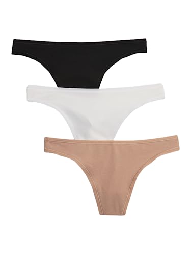 GAP womens Organic Stretch Cotton Thong True Black Multi S