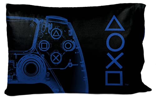 PlayStation Gamer 1 Single Reversible Pillowcase - Kids Super Soft Bedding (Official PlayStation Product)