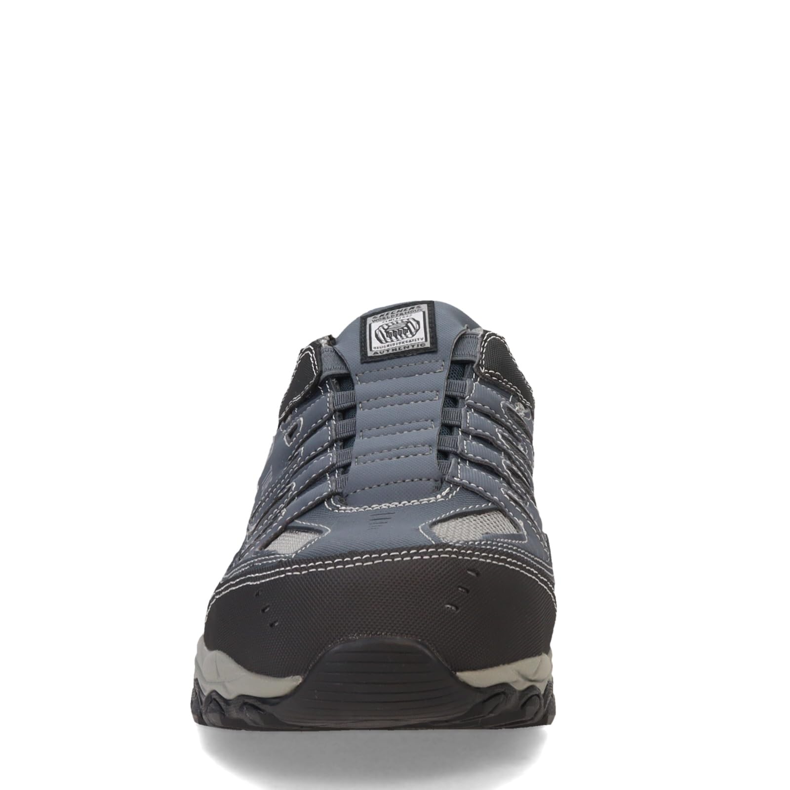 Skechers Men's Cankton Ebbitt Steel Toe Construction Shoe, Navy/Grey, 9