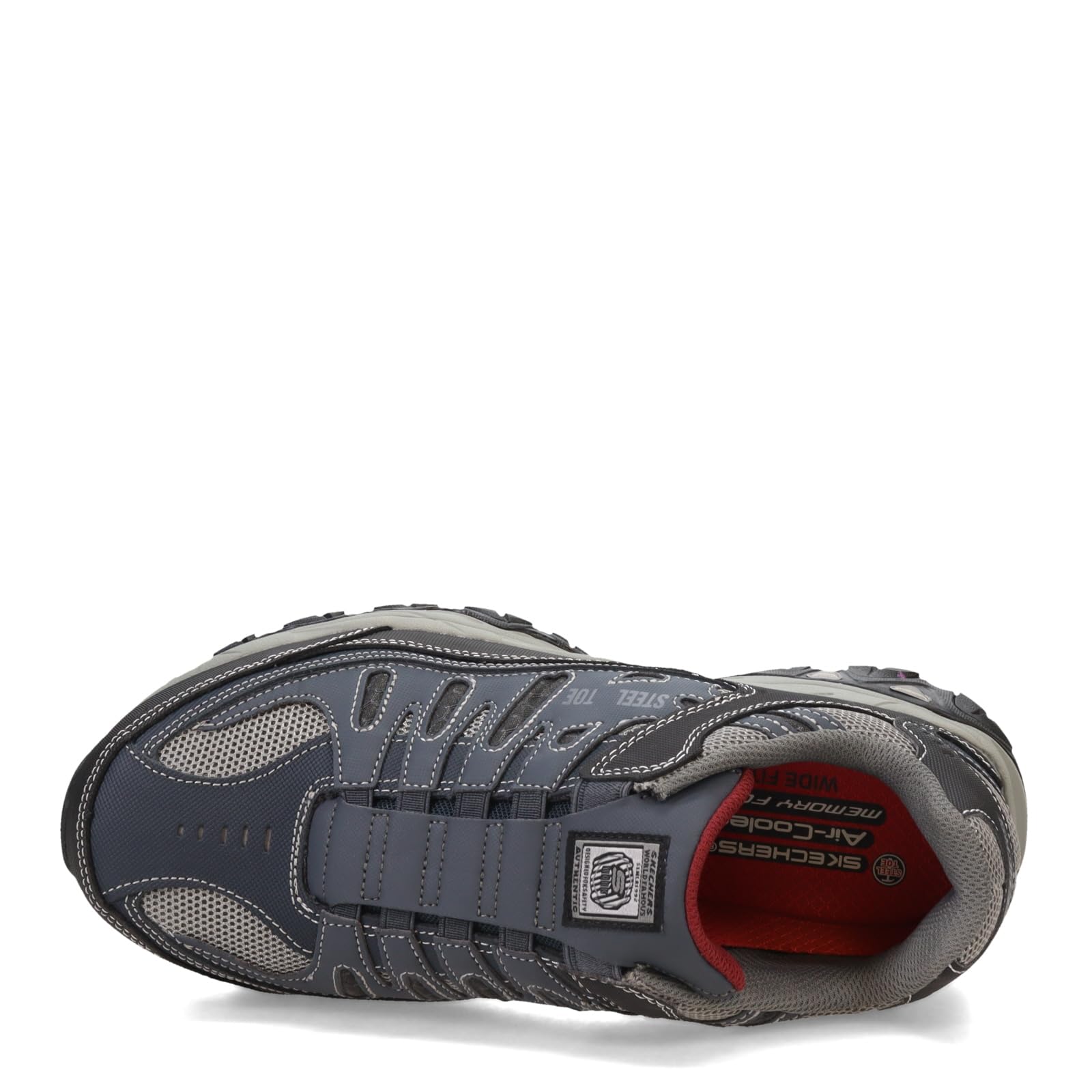 Skechers Men's Cankton Ebbitt Steel Toe Construction Shoe, Navy/Grey, 9