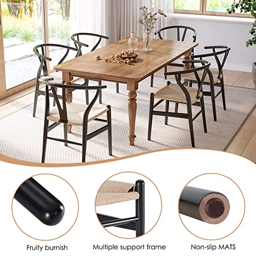 STARY Wood Wishbone Dining Room Chairs Mid Century Modern Wooden for Your Beach House, Fully Assembled