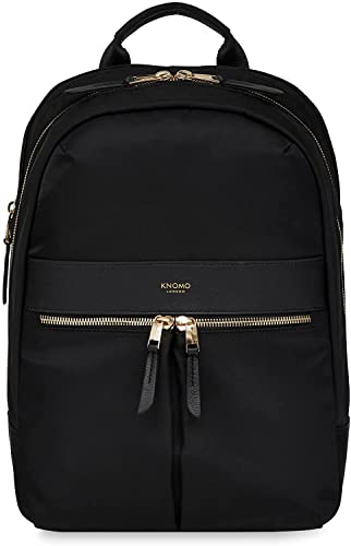 KNOMO Women's Mini Beaufort 12" Laptop Bag Tablet Bookbag for Work, School, College Travel Daypack Purse Backpack, Black