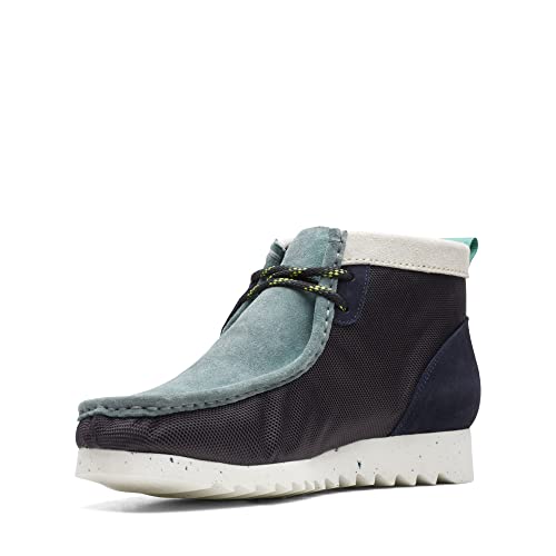 Clarks Original Men Wallabee FTRE Black Made in Portugal, Blue - Green, 9