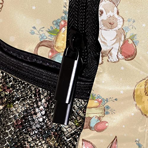 Easter Vintage Eggs Bunny Chick Cute Fashion Mini Backpack Pack Bag