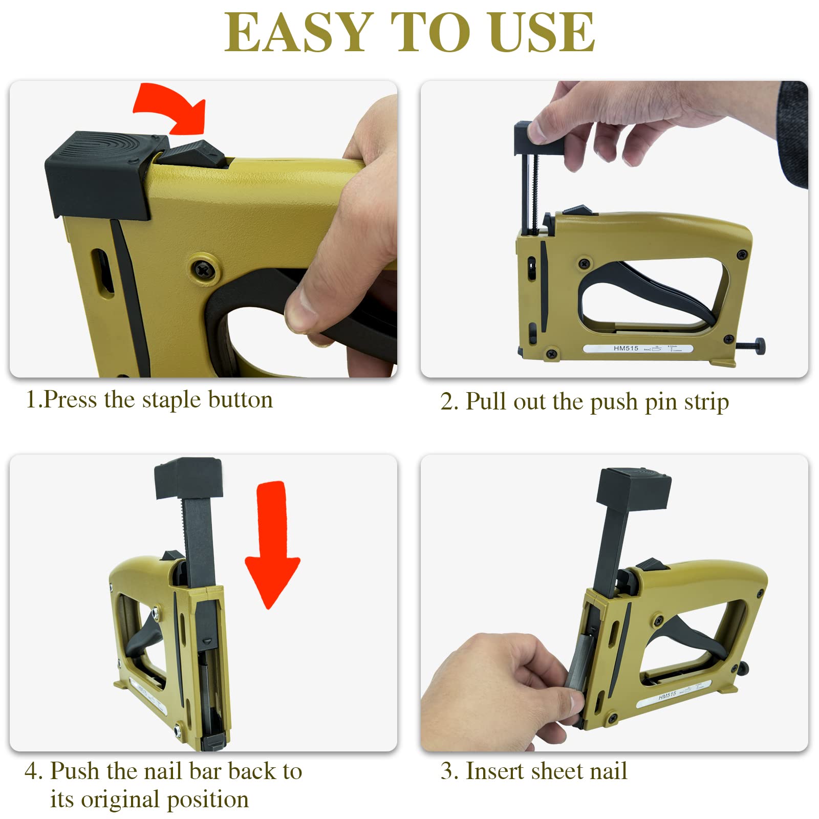 Point Drivers for Picture Framing, Picture Frame Stapler Point Driver Gun with 1000 Points for Joiner DIY - Picture Frame Backing Stapler