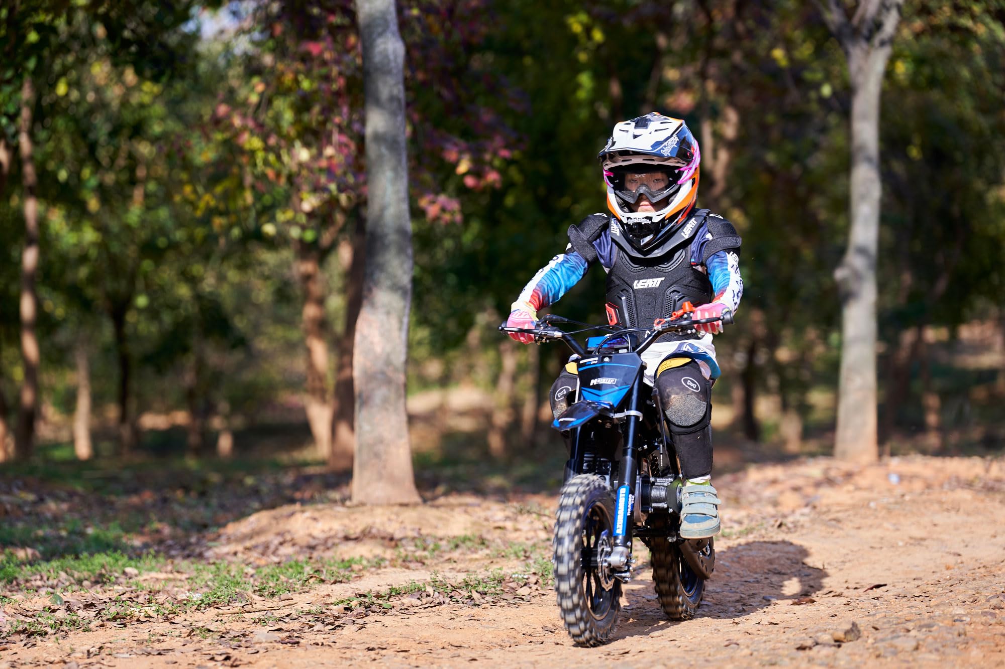 MotoTec Thunder 50cc 2-Stroke Kids Gas Dirt Bike Red