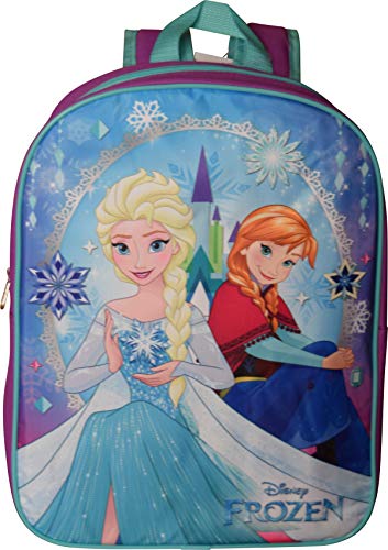 Group Ruz Disney Frozen Elsa & Anna 15" Backpack (Purple-Blue)