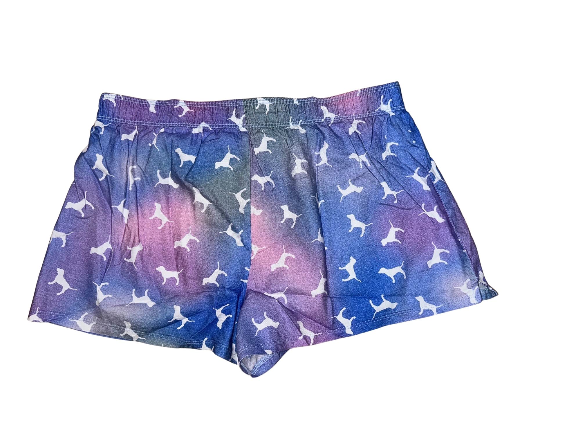 Victoria's Secret Pink Flannel Pajama Sleep Short Boxy Color Tie Dye Dog Logo New (US, Alpha, X-Large, Regular, Regular, Tie Dye Logo)