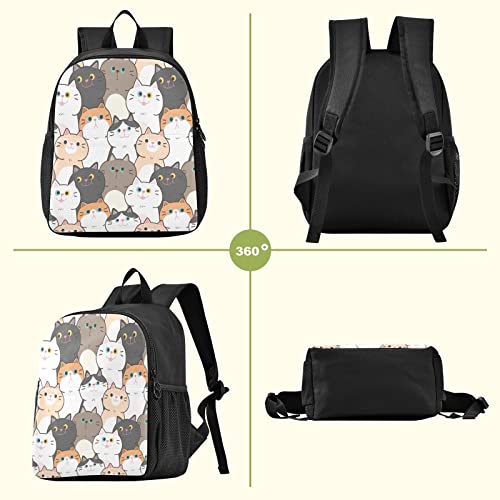 Blueangle Cute Cartoon Cats Print Waterproof Backpack - Lightweight Backpack Boys Girl 2-6 Year School Bag(872)