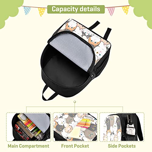 Blueangle Cute Cartoon Cats Print Waterproof Backpack - Lightweight Backpack Boys Girl 2-6 Year School Bag(872)