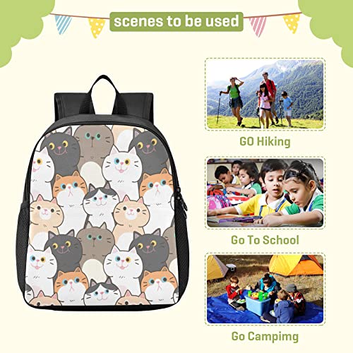 Blueangle Cute Cartoon Cats Print Waterproof Backpack - Lightweight Backpack Boys Girl 2-6 Year School Bag(872)