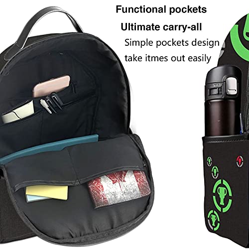 Woidxzxza Game Theory Level Official Logo Gift Idea For Game Nerds School Bag Student Backpack Lightweight Cycling Travel Bag Outdoor Backpack For Boys Girls, One Size