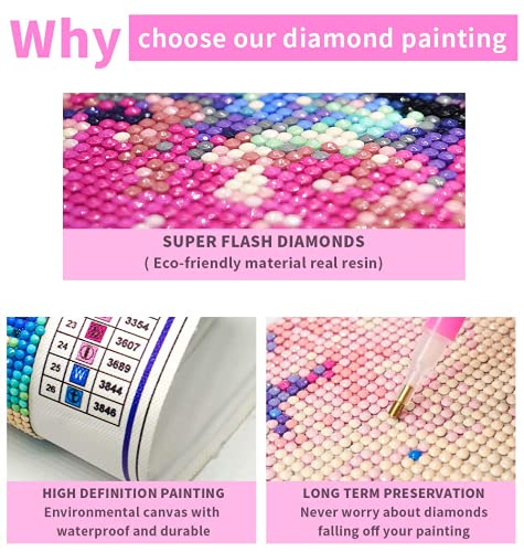 CHANGBAISHAN 5D Diamond Painting Kits for Adults and Kids - Full Drill Diamond Painting 12''×16'' - Crystal Rhinestone Diamond Art Kits for Beginners - Home Wall Decor