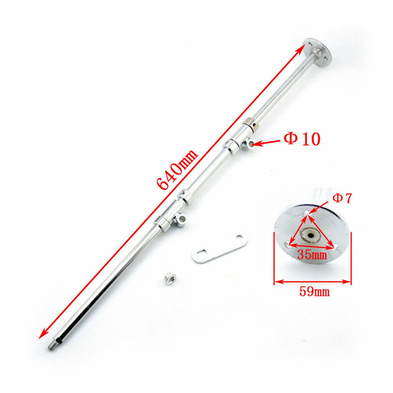 Front Steering Wheel Kit Steering Wheel Tie Rod Ball Joint Gear Rack Shaft Kit For 168CC ATV Go Kart Quad