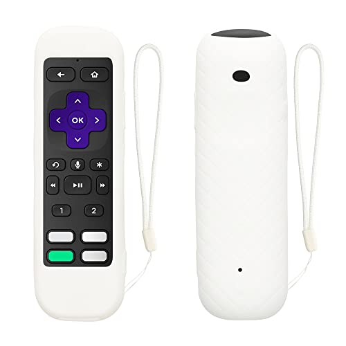 kwmobile Case Compatible with Roku Ultra Remote 2022 Case - Soft Silicone Cover for Remote Control - White