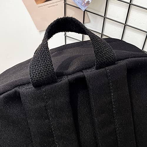 EVYUTAO Yae Miko,Black Soft Travel Adult Student Backpack,Genshin Impact,Durable Nylon Load Bag,Large Capacity Waterproof Bag