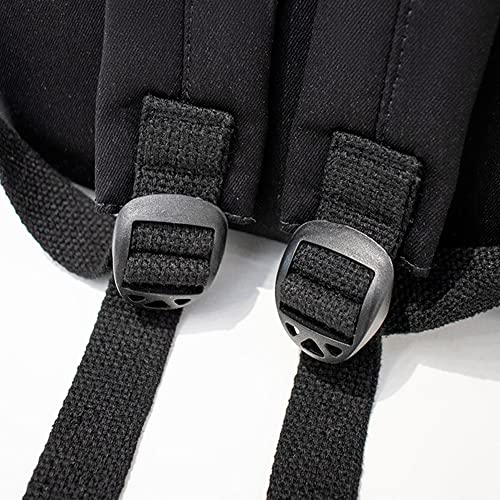 EVYUTAO Yae Miko,Black Soft Travel Adult Student Backpack,Genshin Impact,Durable Nylon Load Bag,Large Capacity Waterproof Bag