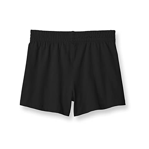 Champion Big, Cotton Girls, Lightweight Gym Shorts, 3", Black Small Script, 7/8