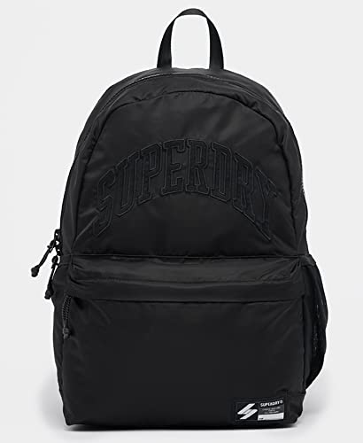 Superdry Mens Unisex Code Graphic Montana Rucksack, Five-Pocket Design Black Size One Size