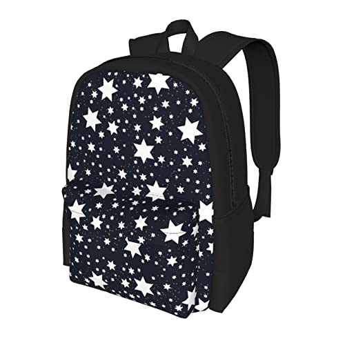 srufqsi Sun Moon And Stars Blue Black Sky Backpack Adjustable Shoulder Straps Bookbag Laptop Daypack For Office Library Shopping Climbing Yoga Beach