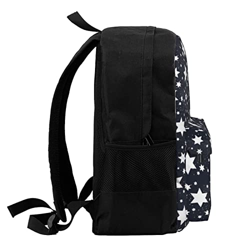 srufqsi Sun Moon And Stars Blue Black Sky Backpack Adjustable Shoulder Straps Bookbag Laptop Daypack For Office Library Shopping Climbing Yoga Beach